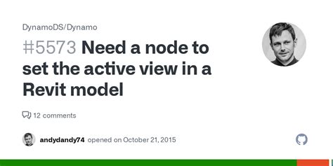 Need A Node To Set The Active View In A Revit Model Issue Dynamods Dynamo Github