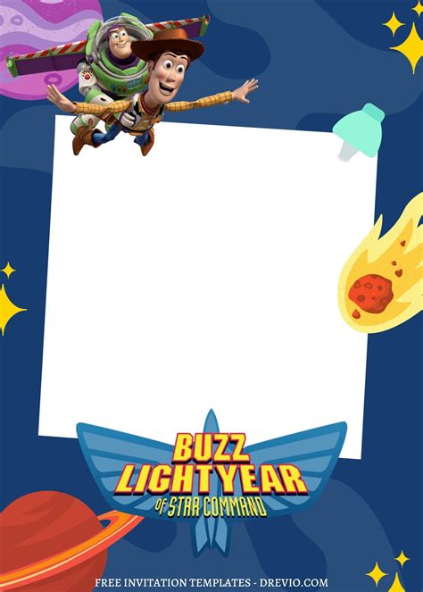 Free Editable 8 Buzz Lightyear Canva Birthday Invitation Templates