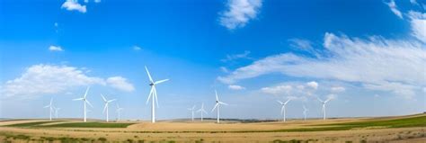 Premium Ai Image Wind Turbines Farm