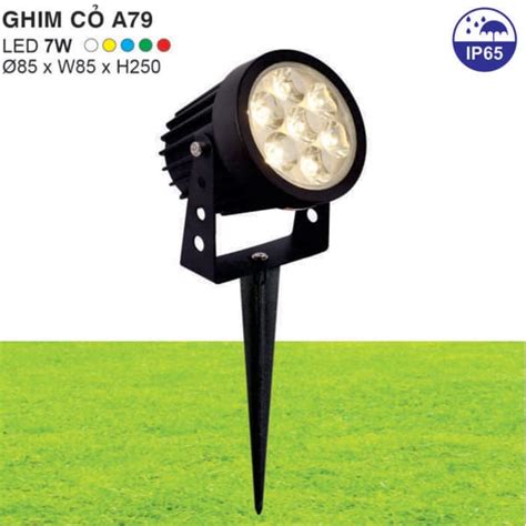 Đèn ghim led chiếu rọi bãi cỏ sân vườn cảnh quan công viên W HP A