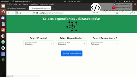 Selects Dependientes Con Base De Datos Html Javascript Bootstrap Php Youtube