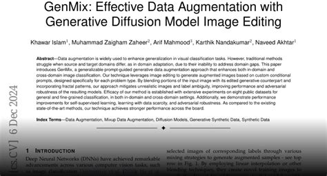 Paper Page Genmix Effective Data Augmentation With Generative