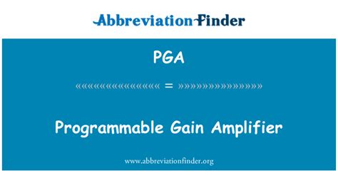 Pga 代表 可编程增益放大器 Programmable Gain Amplifier Pga 代表 可编程增益放大器 Programmable Gain Amplifier