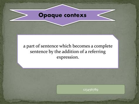 Ppt Semantics Opaque Context Equative Sentence Truth And Language Use Powerpoint