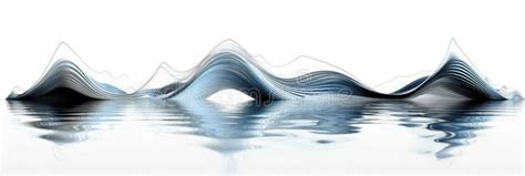 Blue Sine Curve As Abstract Background With Text Free Space Generative Ai Stock Illustration