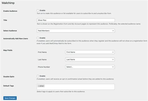 membership segmentation with mailchimp tags profilepress