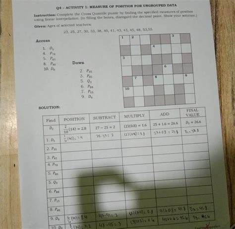 solved q4 activity 1 measure of position for ungrouped data