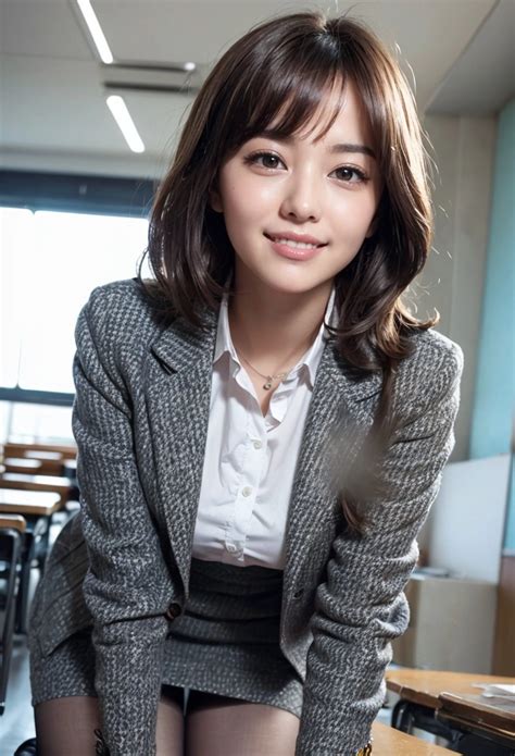 女教師の彼女 笑顔の彼女の作品 Aipictors Ai画像投稿サイト・生成サイト