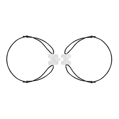 Set 2 Bratari Puzzle Inima Unita Argint 925