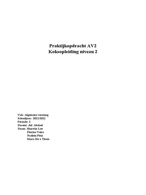 Algemene Vorming 1 Pdf