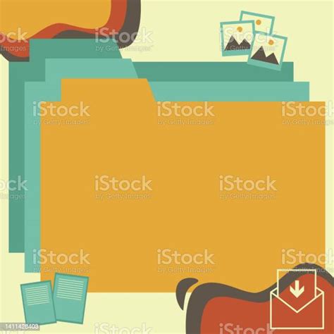 최신 기술을 보여주는 웹 브라우저 내부의 데스크톱 폴더 현대 자동화를 제시하는 노트북 화면 0명에 대한 스톡 벡터 아트 및 기타 이미지 Istock