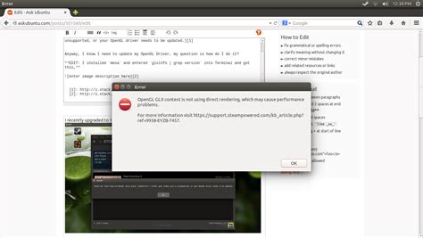 Steam How To Update Opengl Driver On Ubuntu 1404 Lts Ask Ubuntu