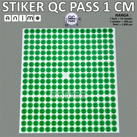 Qc Pass Round Sticker 1 Cm Qc Pass 10 Mm Qc Pass ขนาด 1 ซม Shopee