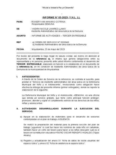 4 Estructura De Informe Simple Pdf