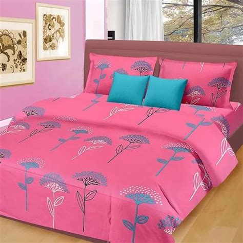 Double Size Bed Sheet Set Pink At ₹ 500piece डबल बेड शीट In Jaipur