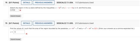 Solved Sketch The Region In The Xy Plane Defined By The