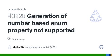 Generation Of Number Based Enum Property Not Supported · Issue 3228 · Microsoftkiota · Github