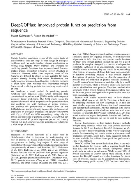 Pdf Deepgoplus Improved Protein Function Prediction From Sequence