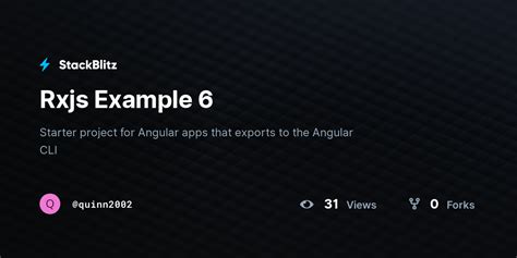 Rxjs Example 6 StackBlitz