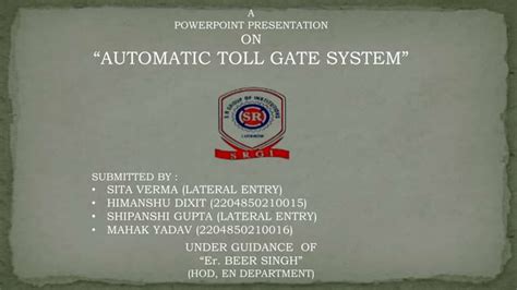 Presentation On Automatic Toll Collection System Using Rfid Pptx Internet Of Things Internet