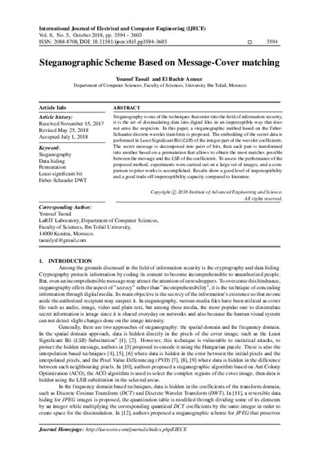 Pdf Steganographic Scheme Based On Message Cover Matching