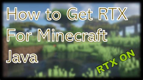 How To Get RTX Shaders For Minecraft Java Edition YouTube