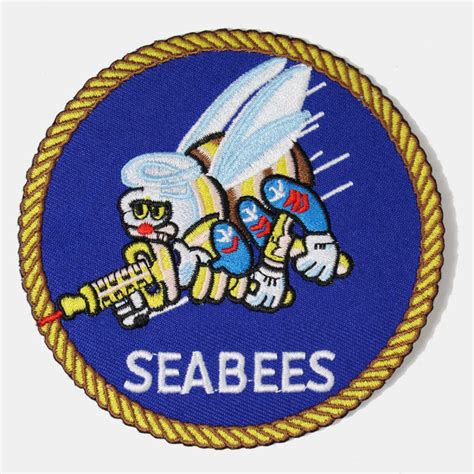 Patch Usn Navy Cb Seebeas Construction Tattalion 1944 Ww2 Normandy
