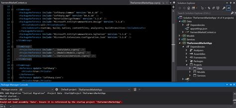 C Could Not Load Assembly Ensure It Is Referenced By The Startup Project Stack Overflow