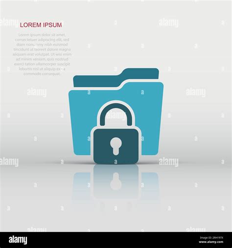 Files Folder Permission Icon In Flat Style Document Access Vector Illustration On Isolated