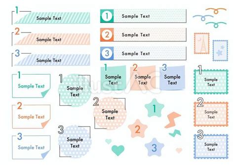 Free Vectors Numbered Heading Frames Set 2