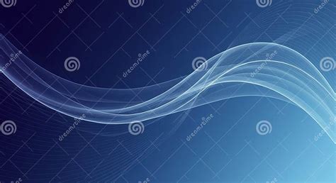 Elegant Flowing Abstract Blue Background With Dynamic Wave Patterns Stock Image Image Of