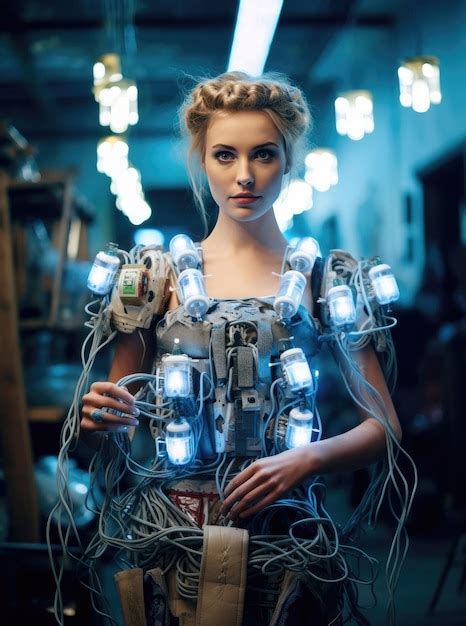 Premium Ai Image Oktoberfest Female Cyborg In Traditional Bavarian