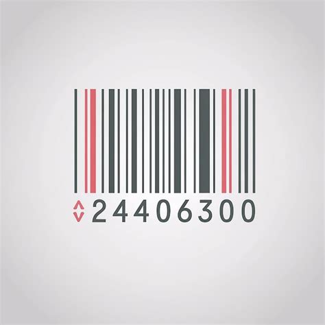 A Barcode With Vertical Black And Red Stripes Premium Ai Generated Vector