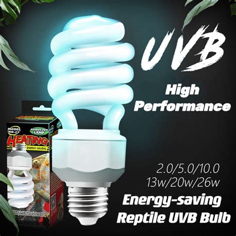 Nomoy Pet Reptile High UVB Bulb Reptile UVB Lamp Turtle Lamp UVB W W W Tortoise UVB Light