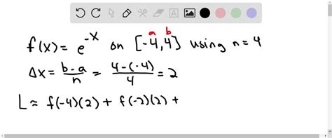 Solved Calculate The Left Riemann Sum For The Given Function Over The Given Interval Using The