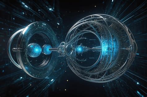 Premium Photo Quantum Encryption Key Exchange