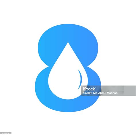 편지 8 물 로고 요소 벡터 템플릿 워터 드롭 로고 기호 강에 대한 스톡 벡터 아트 및 기타 이미지 강 개념 기포 Istock
