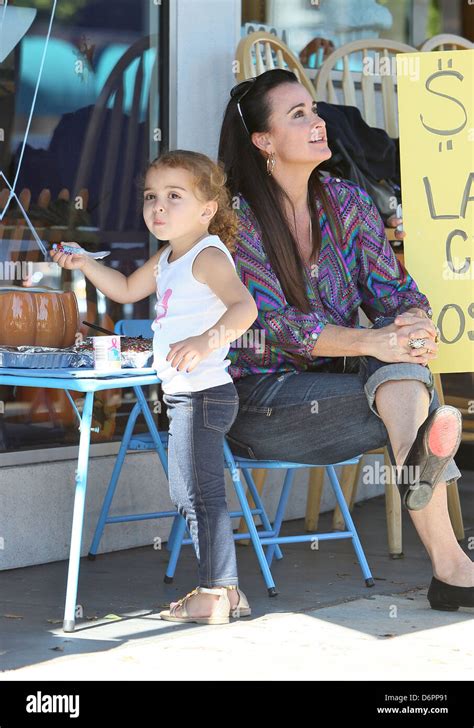 Kyle Richards And Her Daughter Portia Are Seen In Beverly Hills Working