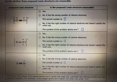 Solved Decide Whether These Proposed Lewis Structures Are Chegg Com