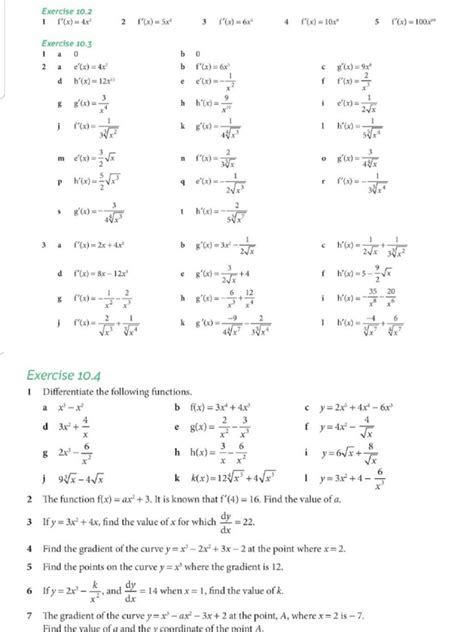 Differentiation Practice Questions For Olevel Additional Mathematics Pdf