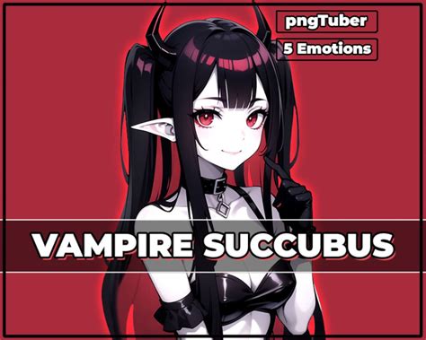 Pngtuber Red Vampire Succubus Girl 2d Vtuber Premade And Presetup