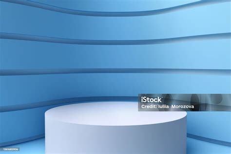 둥근 흰색 받침대 또는 연단 다채로운 미니멀 전시회 프리젠 테이션 제품에 대한 추상적 인 현대 미술 일러스트레이션 3d 렌더 디스플레이 쇼케이스 건축 개념 디자인 배경 0