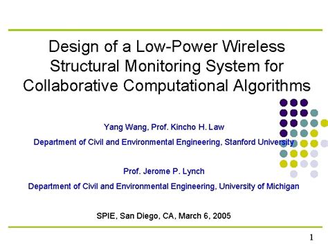 design of a lowpower wireless structural monitoring system