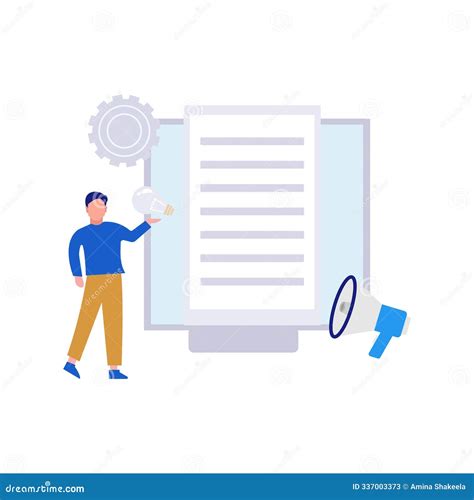 The Boy Is Pointing At The Digital File On Monitor Stock Illustration