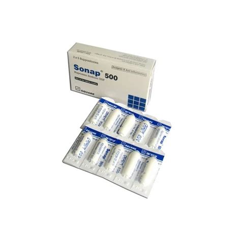 Sonap 500mg Suppo 10s Pack