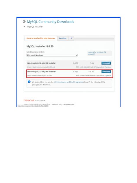 Mysql Installation Steps 1 Pdf