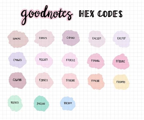 Color Coding Notes Hex Color Palette Ipad Tutorials