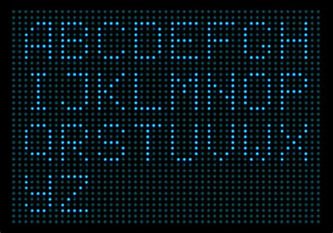 Digital LED Light Alphabet Vector Pack Vector Art At Vecteezy