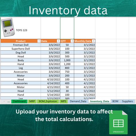 MRP Excel Template Master Production Material Planning Tool