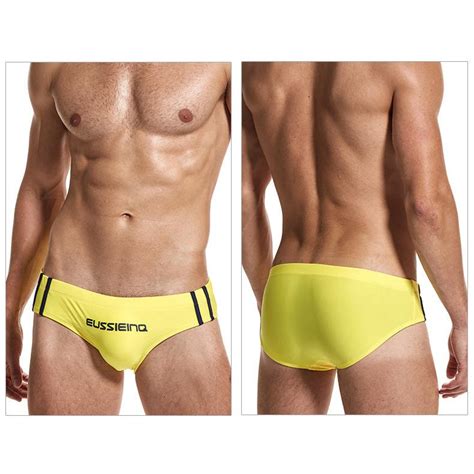 【eussieinq】 競泳水着 メンズ 競泳パンツ 黄色 ビキニパンツ 競パン ヤマト運輸センター留め可 送料無料 Eussieinq